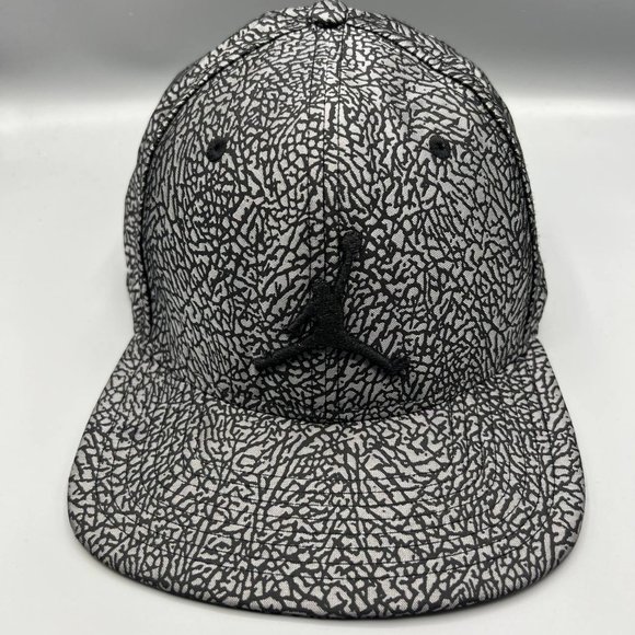 Jordan | Accessories | Air Jordan Hat Men Black Cement Elephant Jumpman ...